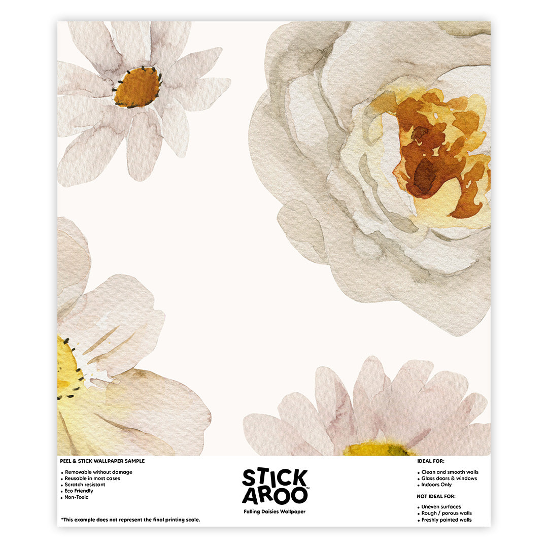 Falling Daisies Wallpaper – Stickaroo