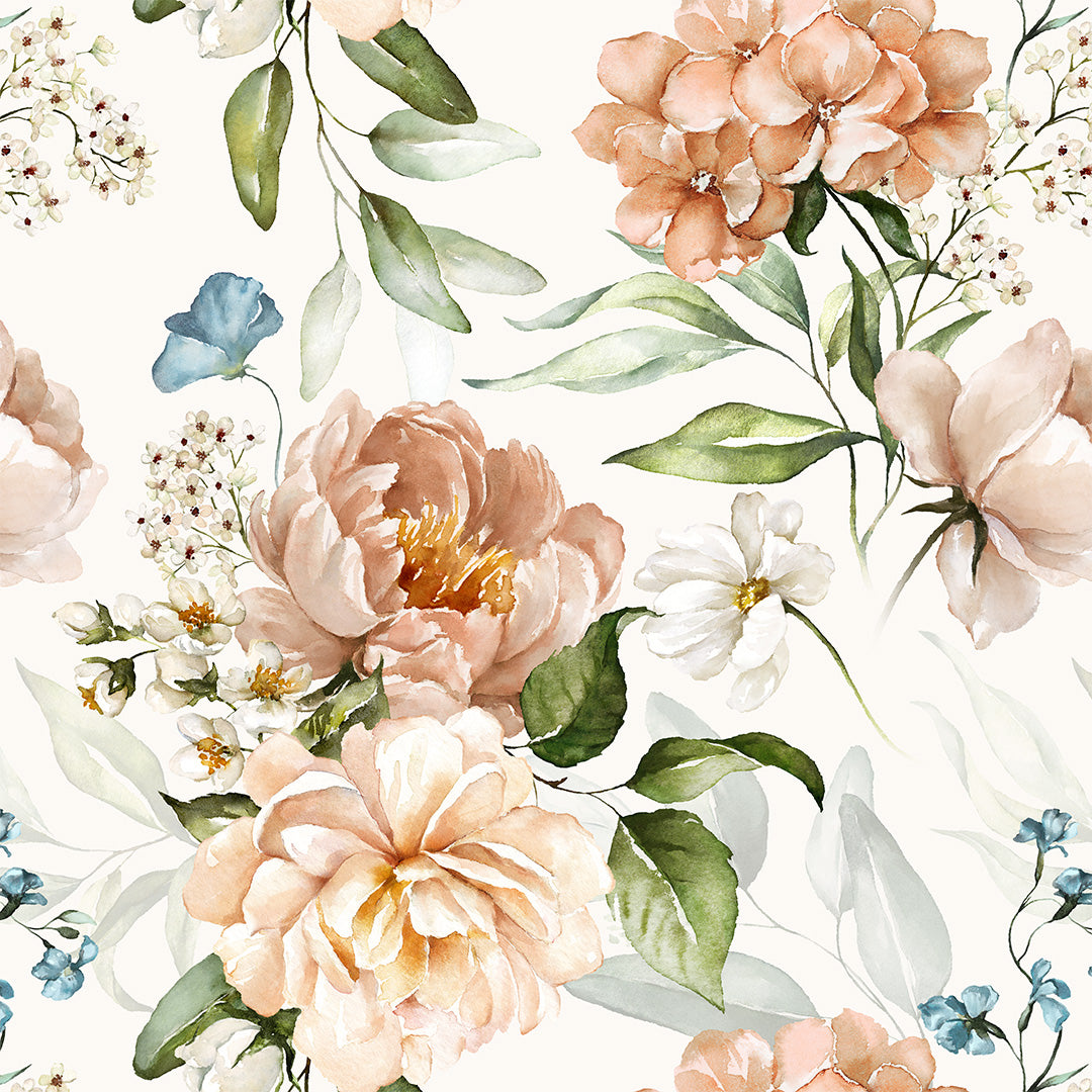 Floral Flourish Wallpaper – Stickaroo