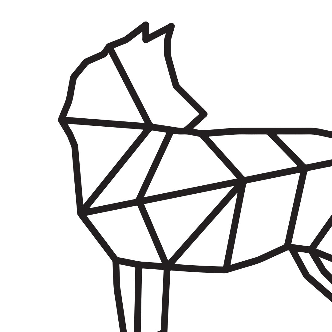 Origami Wolf Print – Stickaroo