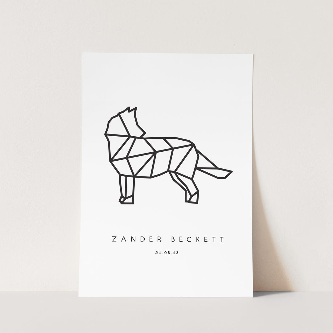 Origami Wolf Print – Stickaroo