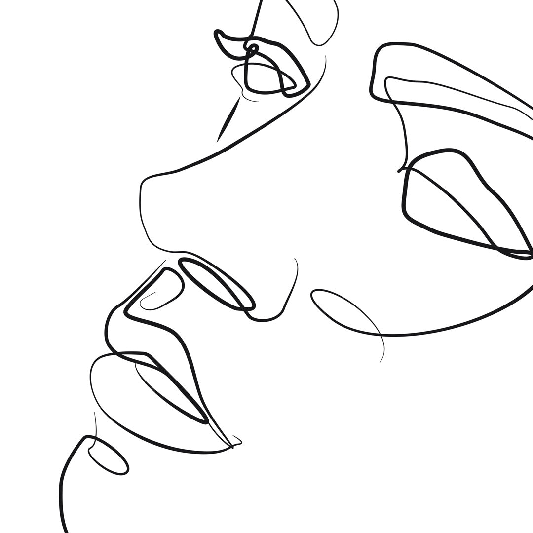 Outline Face Print – Stickaroo