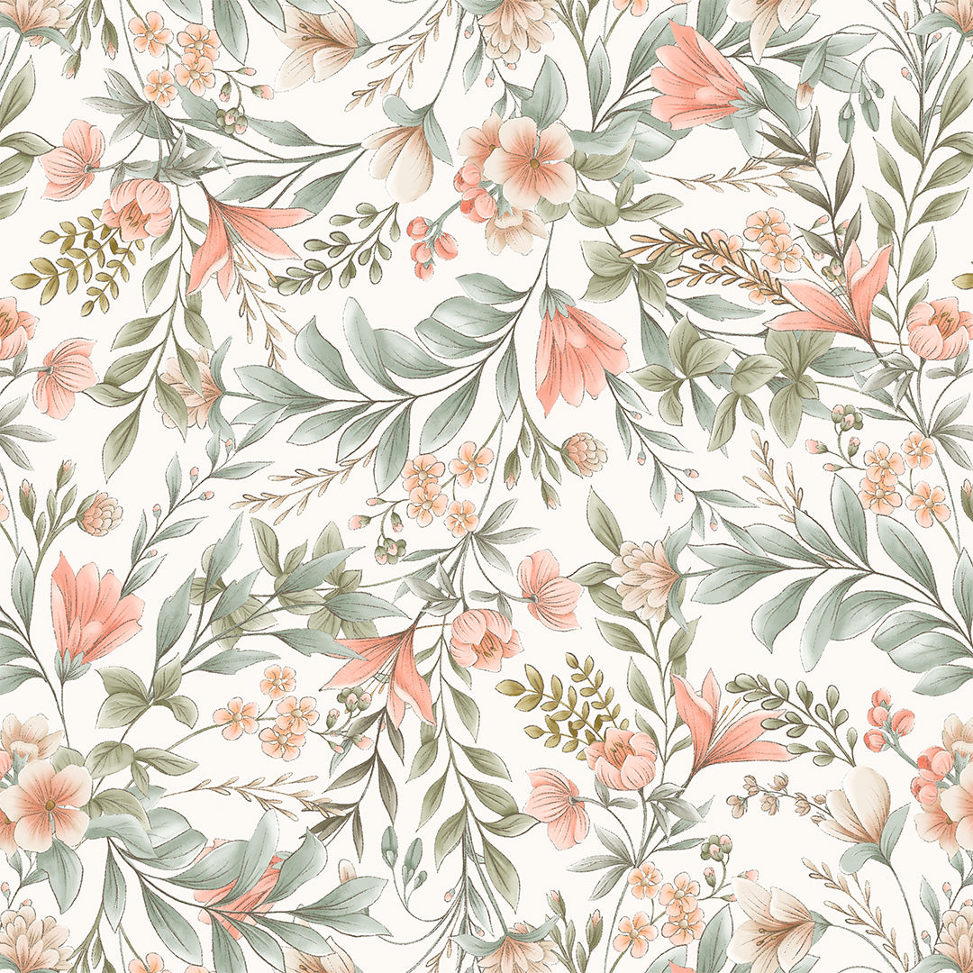 Vintage Blooms Wallpaper – Stickaroo