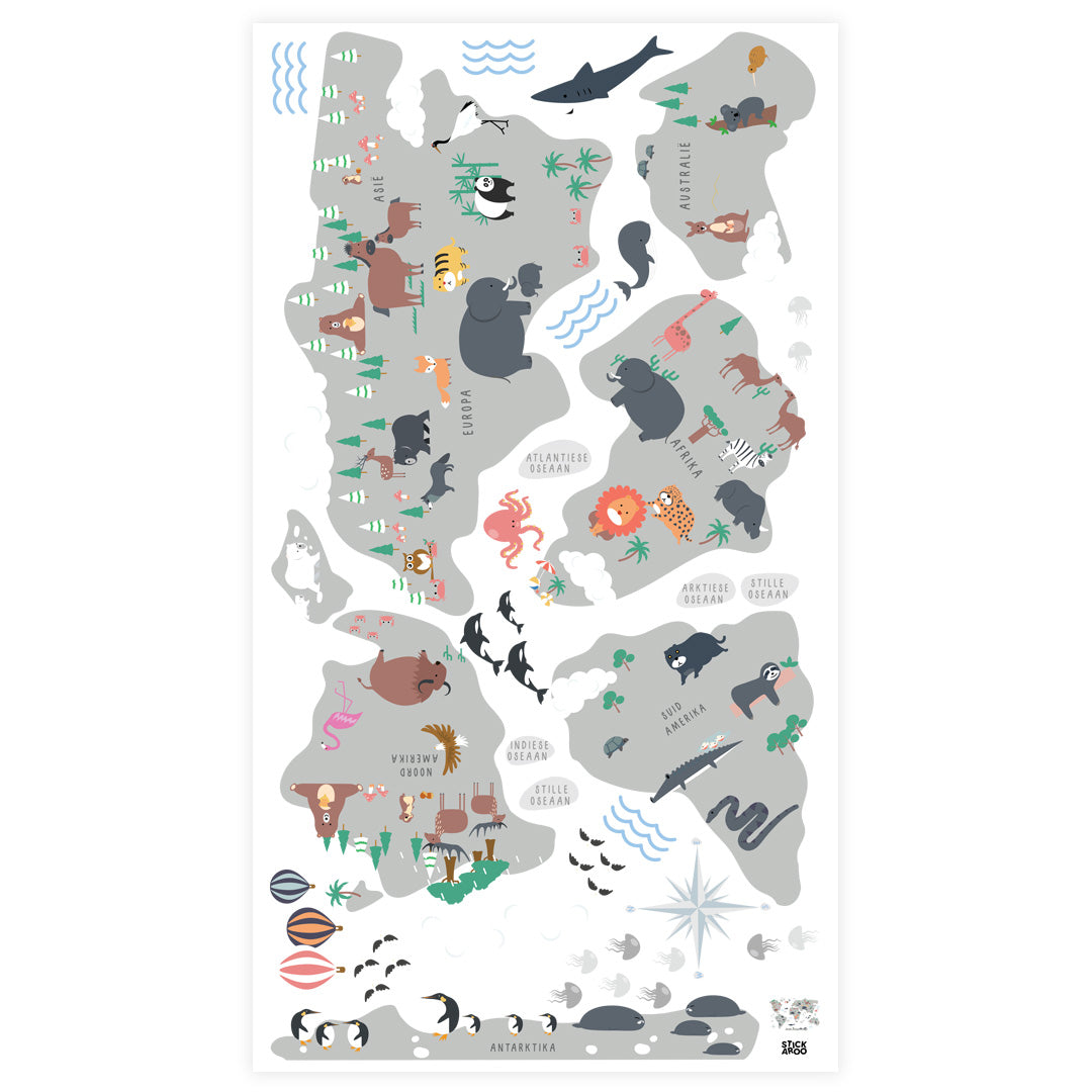 Animals Map – Stickaroo