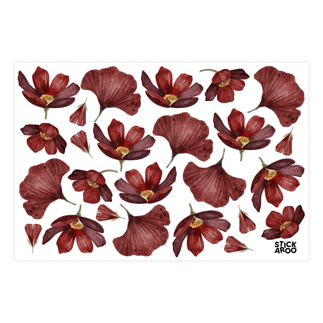 Burgundy Wildflowers – Stickaroo