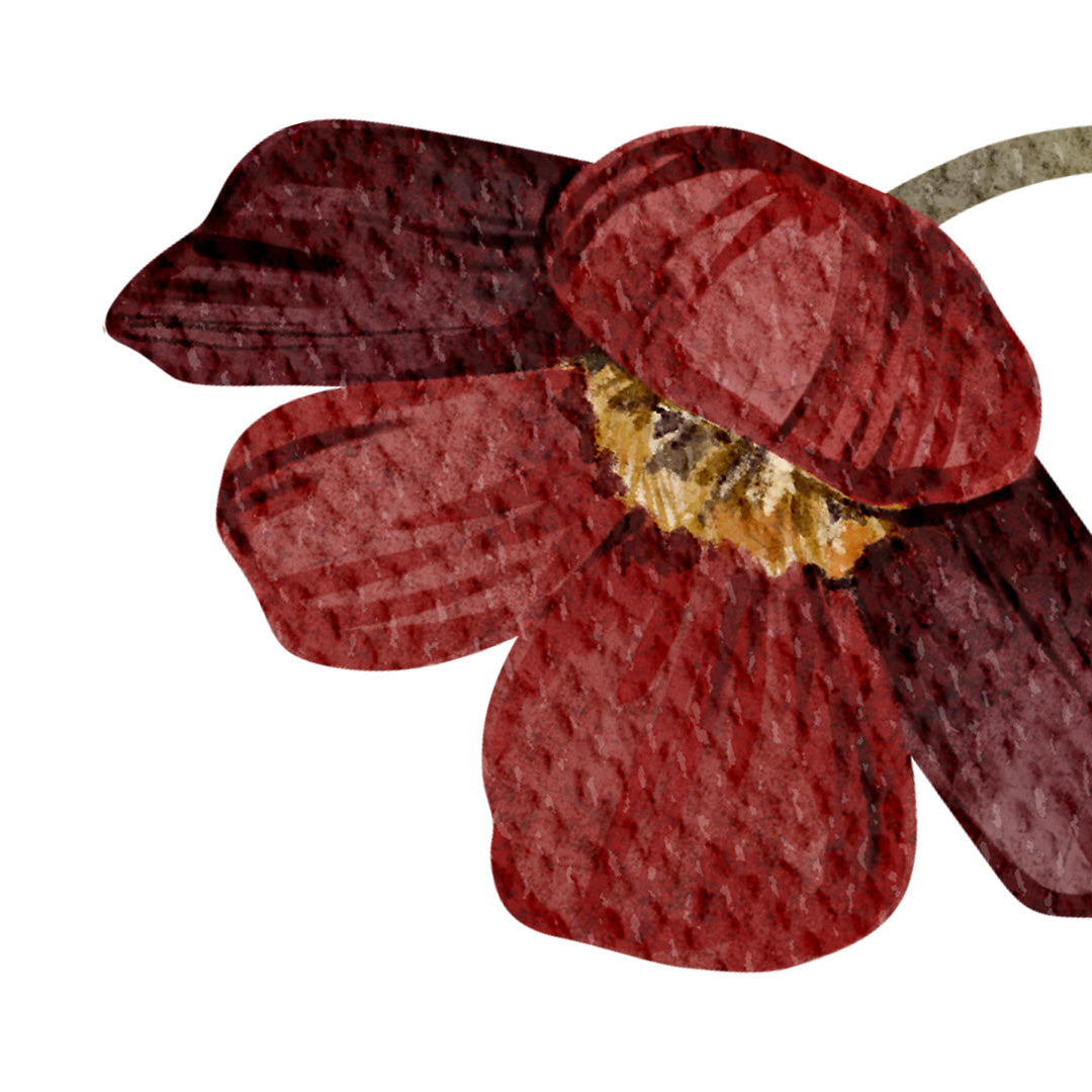 Burgundy Wildflowers – Stickaroo